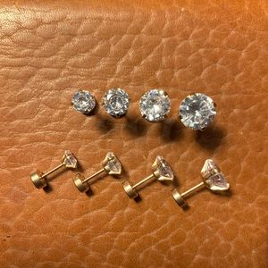 Jewelry | Nwt 7 Sizes 14k Rose Gold Flat Screw Back Posts | Poshmark